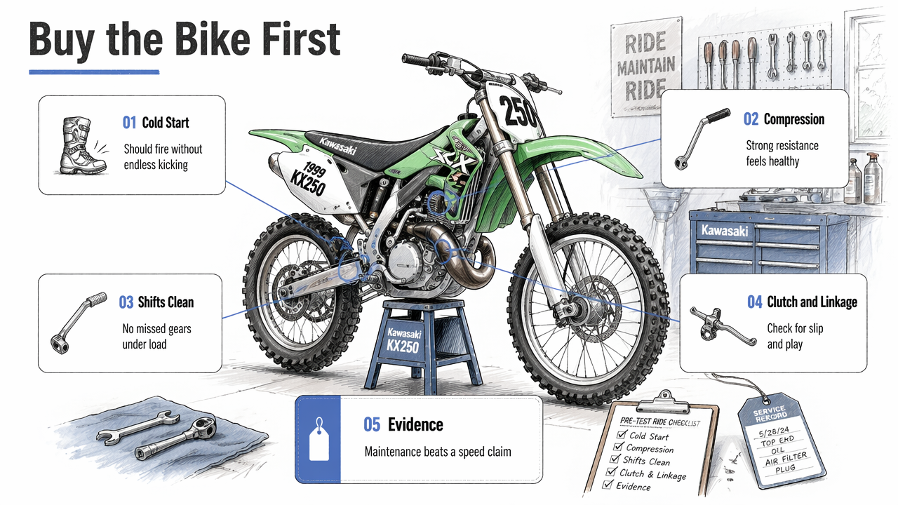 1999 KX250 Top Speed: Realistic MPH, Gearing, and Used-Bike Checks ...